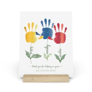 Custom Mother's Day Handprint Craft, Flower Handprint, Baby Toddler ...