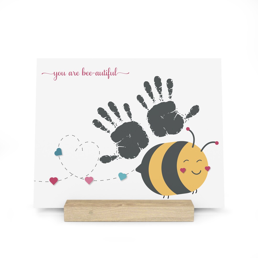 You Are Bee-autiful Bumble Bee Mother's Day Handprint Craft, Baby ...