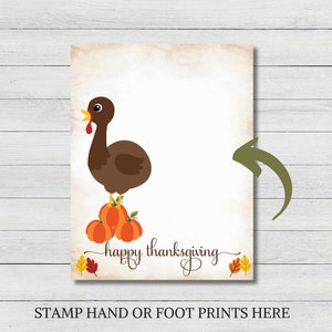 Happy Thanksgiving Turkey Handprint Art, Baby Toddler Kid Art Craft ...