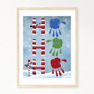 Ho Ho Ho Christmas Handprint Art, DIY Crafts for Kids, Christmas ...