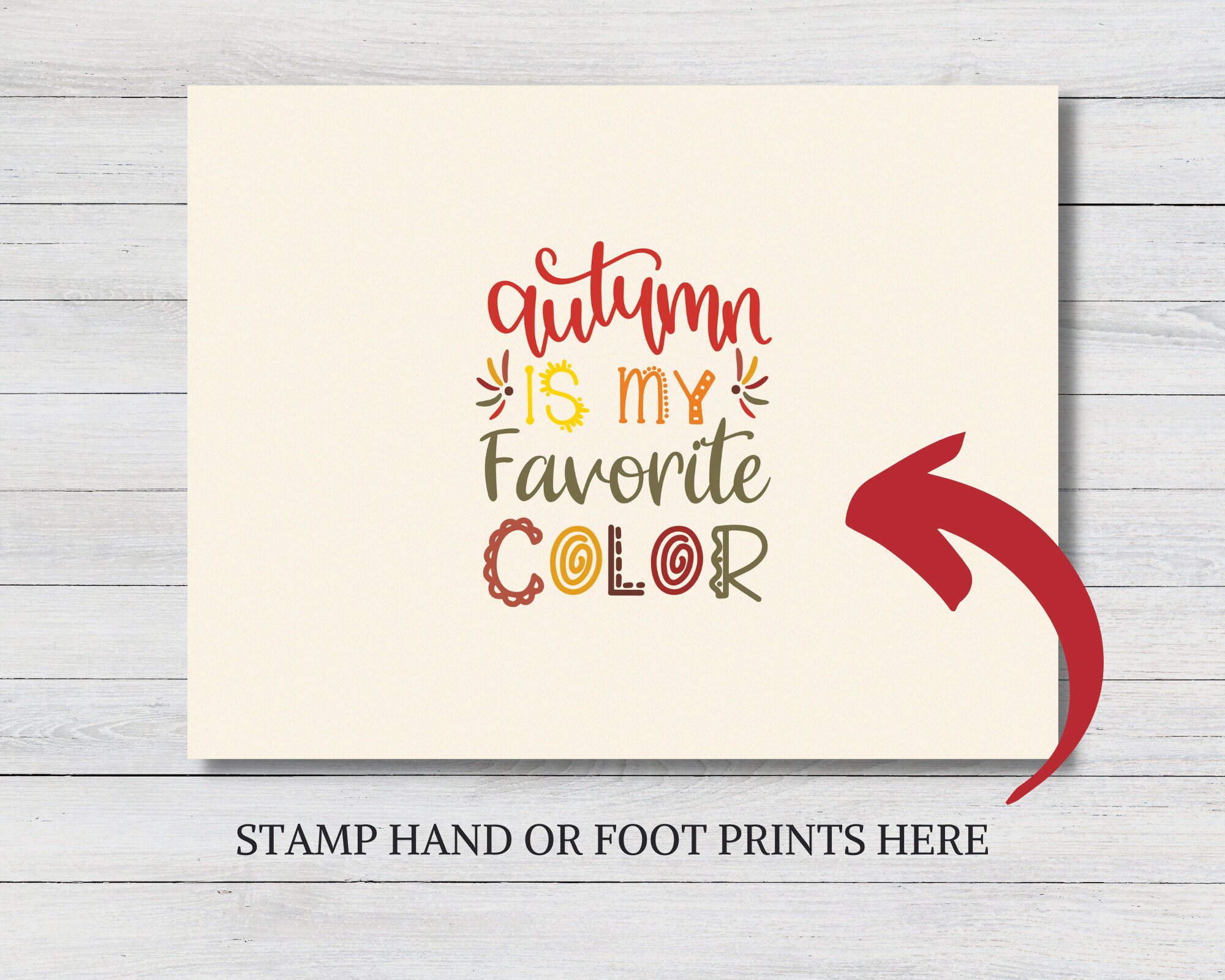 4 Holiday Bundle Handprints Footprints Fall Handprint - Etsy