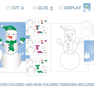 Kids Christmas Activities Bundle,christmas Cutouts, DIY Memory Keepsake ...