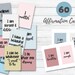 60 Positive Affirmation Cards Inspirational Bundle Vision - Etsy