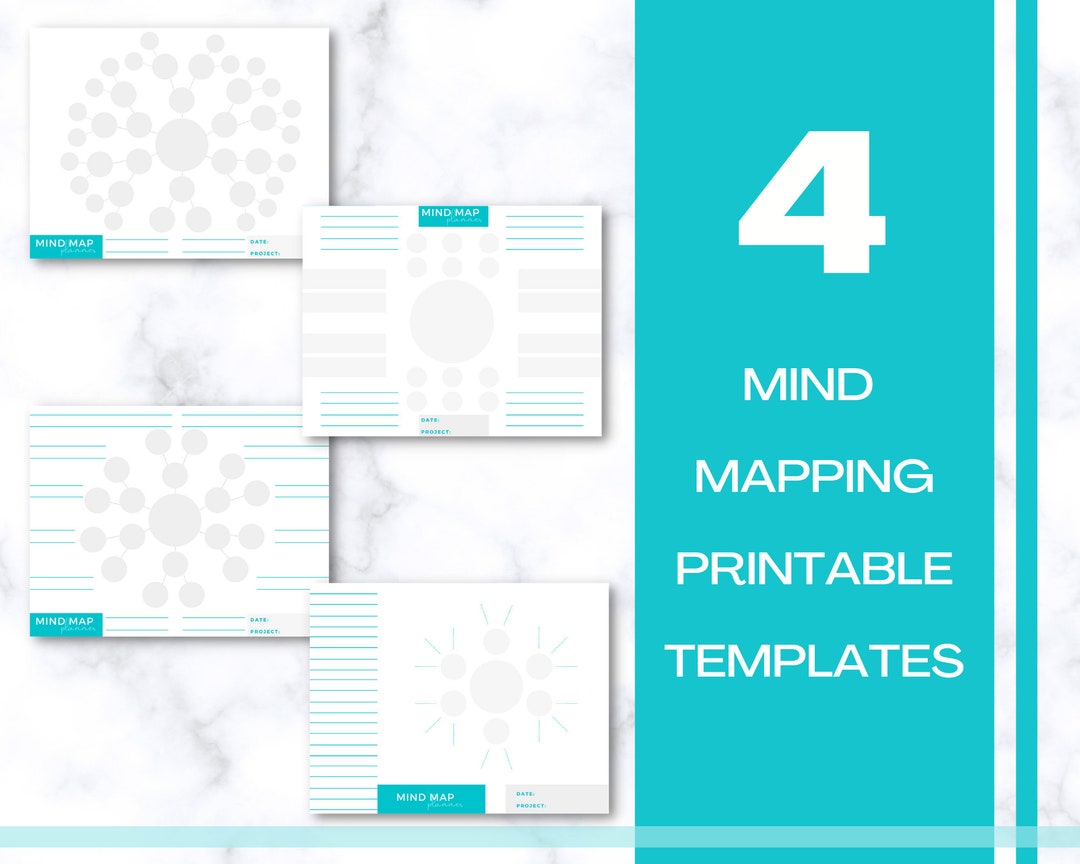 Printable Mind Mapping Planner | Visual Planner | Mind Map Template ...