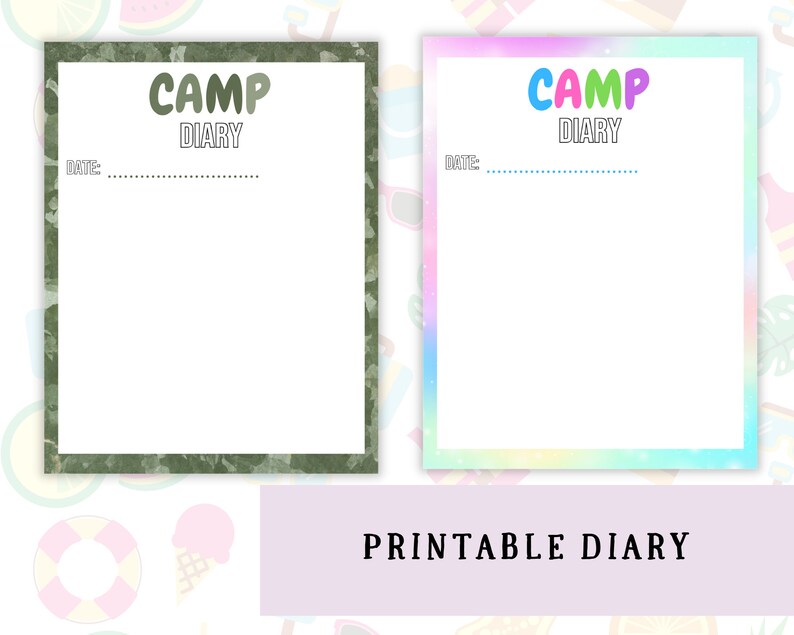 Letter from Camp Printable Template Summer Camp Stationery | Etsy