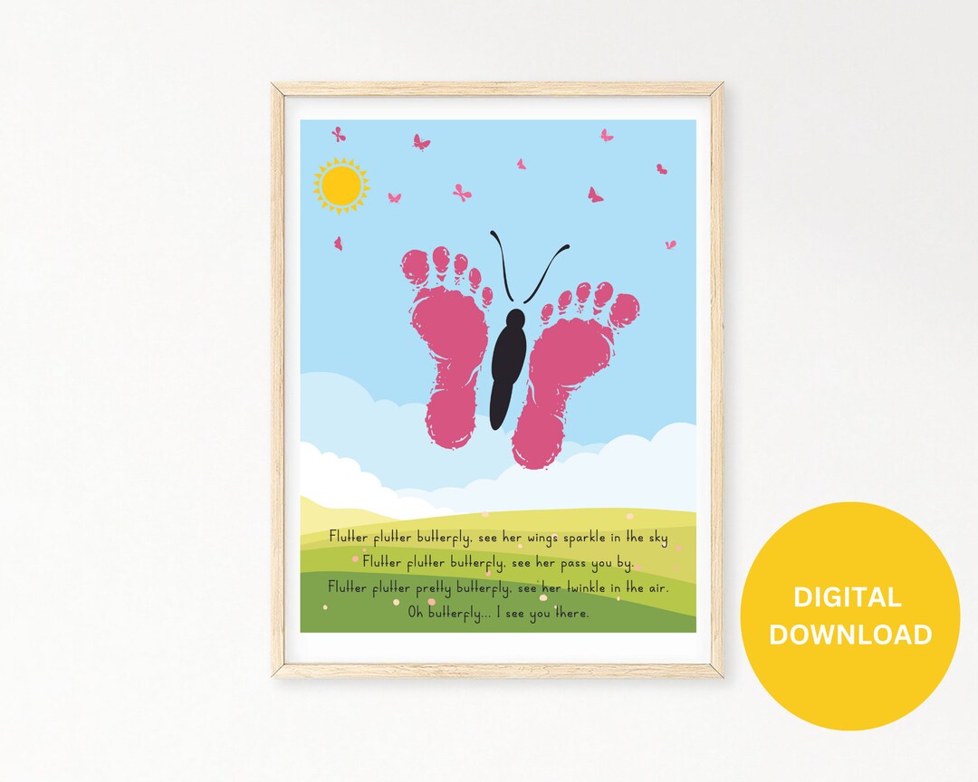 Butterfly Handprint Art, DIY Kids Crafts, Summer Handprint Keepsake ...