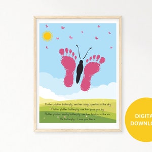 Butterfly Handprint Art, DIY Kids Crafts, Summer Handprint Keepsake ...
