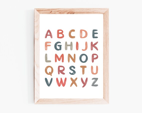 Etsy Alphabet Wall Poster Art