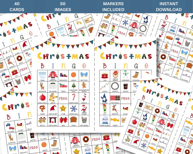 Printable Christmas Games Christmas BINGO Christmas Party - Etsy