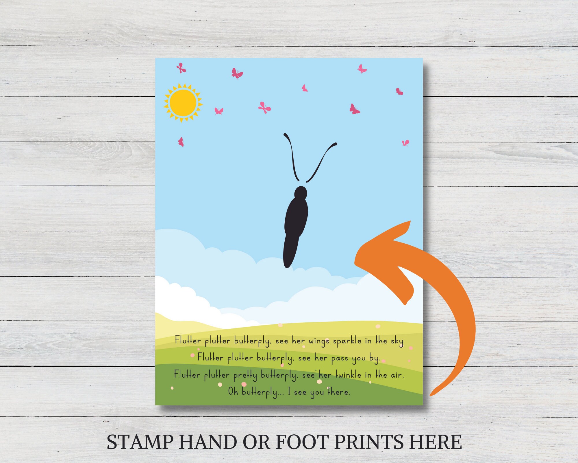 Butterfly Handprint Art, DIY Kids Crafts, Summer Handprint Keepsake ...