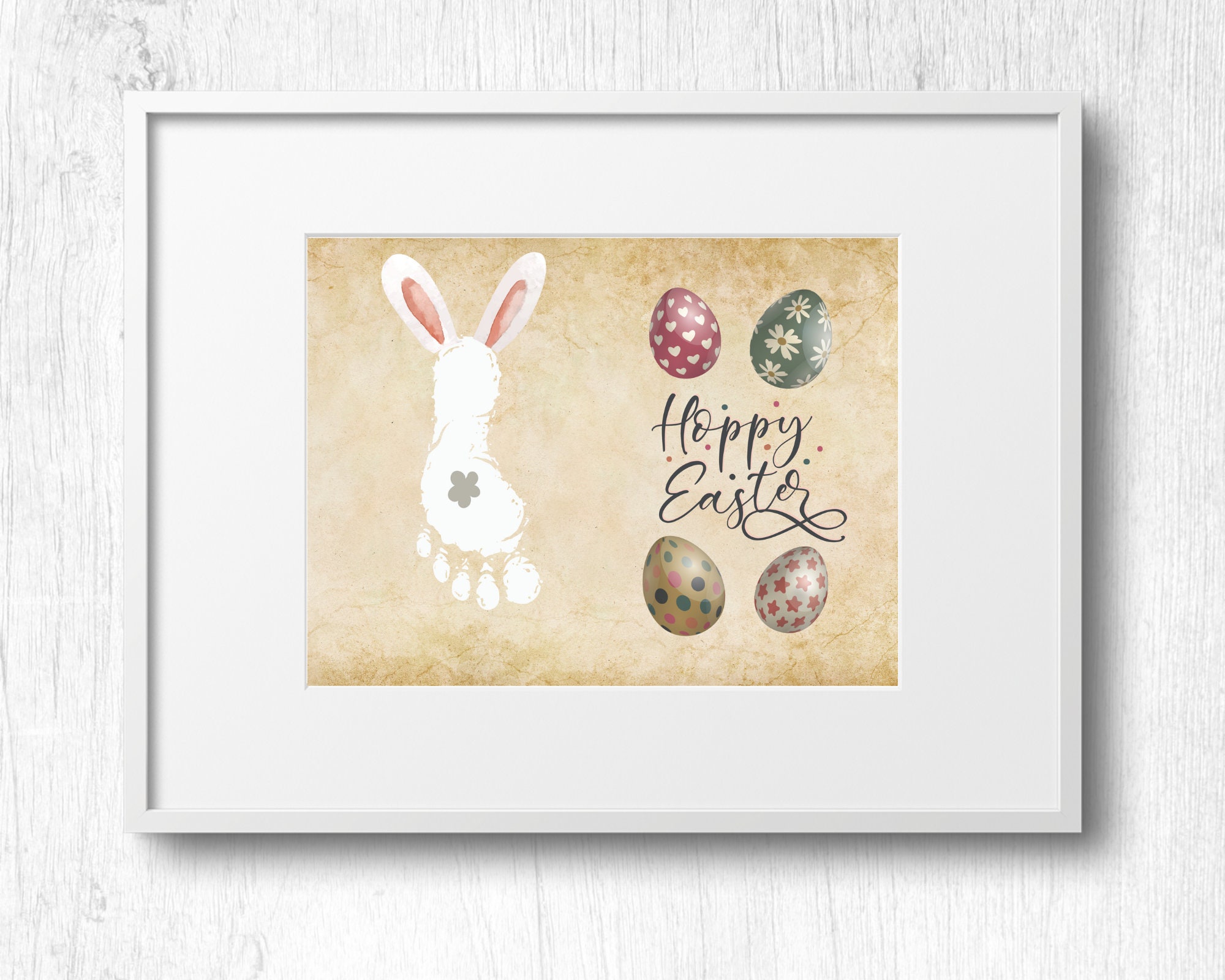 Hoppy Easter Handprints Footprints Printable Craft, Baby Toddler Kids ...
