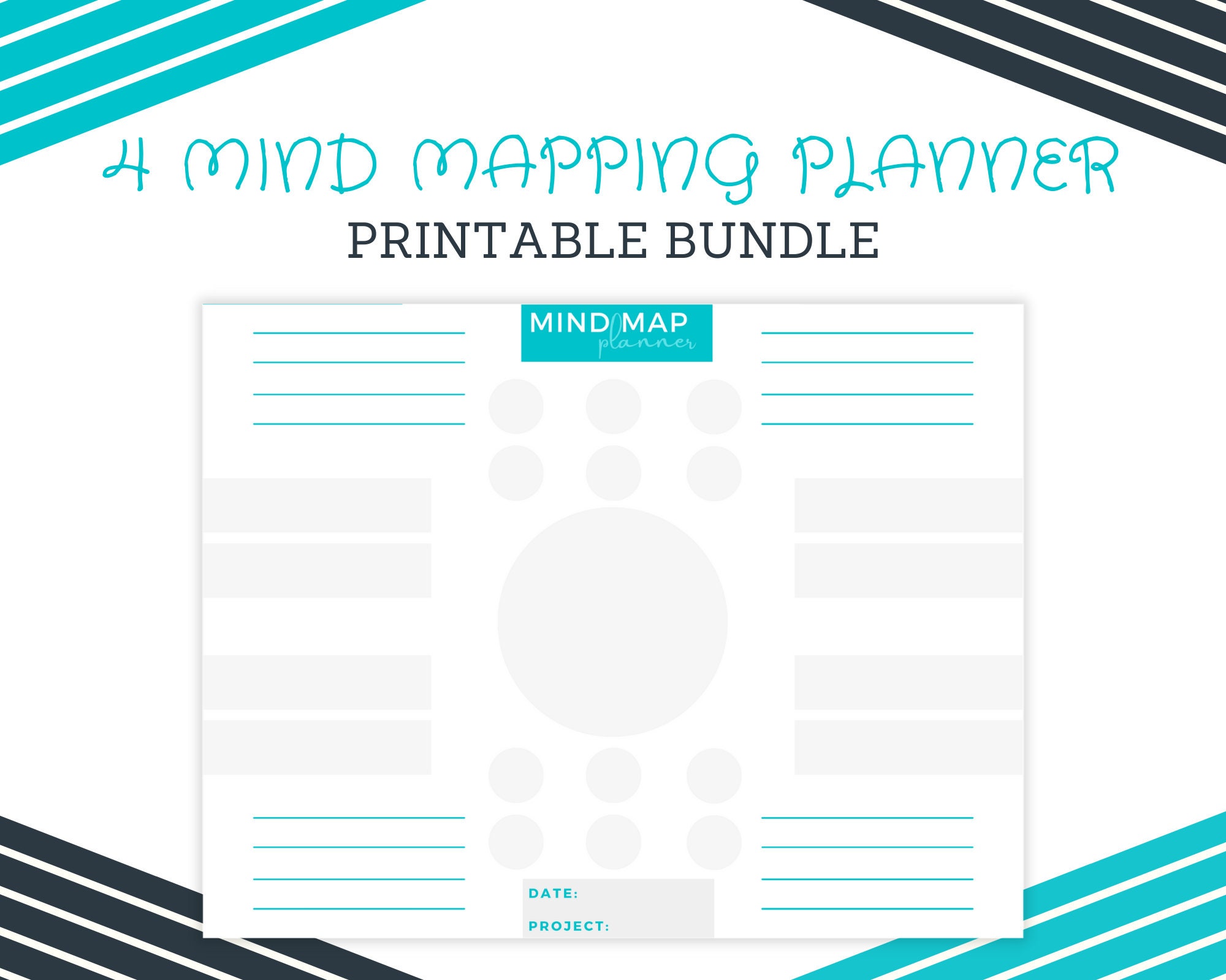 Printable Mind Mapping Planner Bundle Visual Planner Mind - Etsy