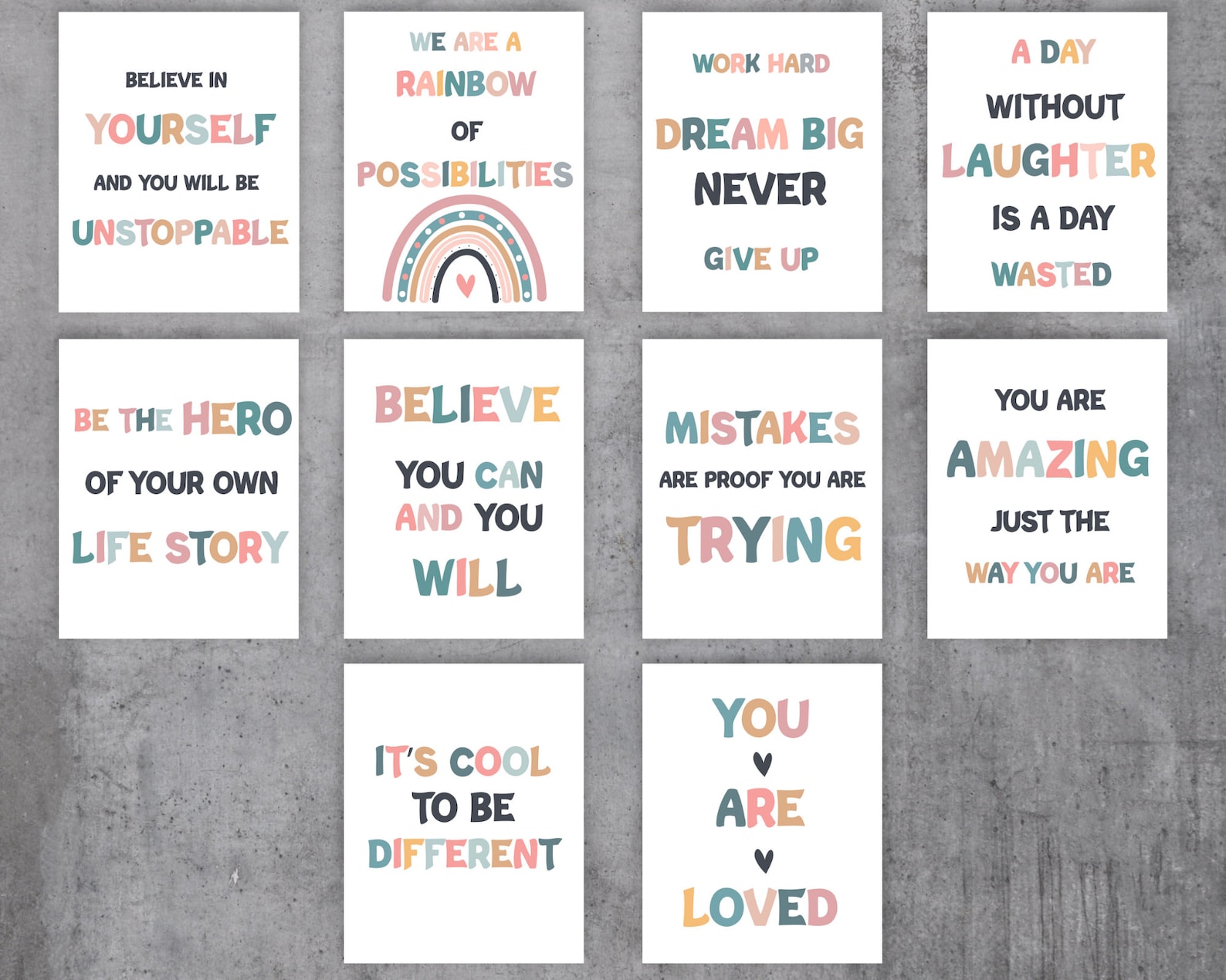 Inspirational Classroom Posters Good Vibes Messaging - Etsy