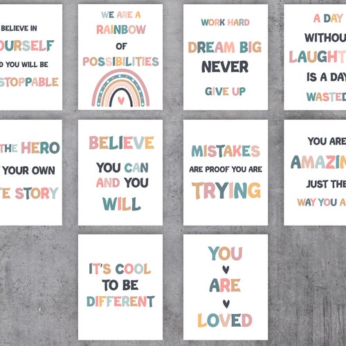 Editable Growth Mindset Classroom Printable Posters Canva - Etsy