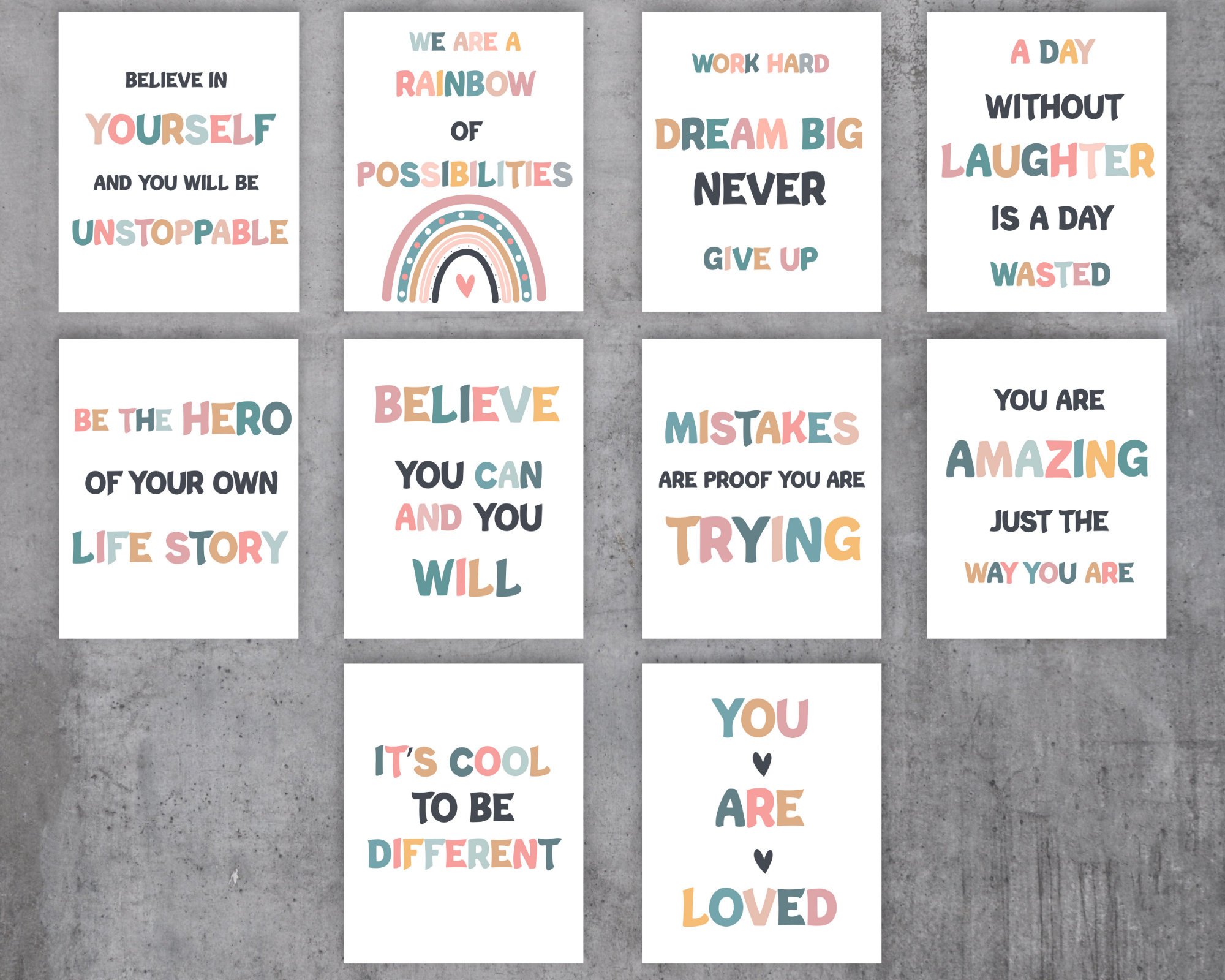 Inspirational Classroom Posters Good Vibes Messaging - Etsy