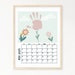 2025 12 Month Handprint Calendar, DIY Kids Toddler Baby Craft, Calendar ...