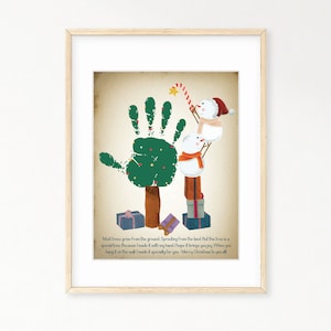 Set of 6 Christmas Handprint Art Bundle, DIY Kids Craft, Christmas ...