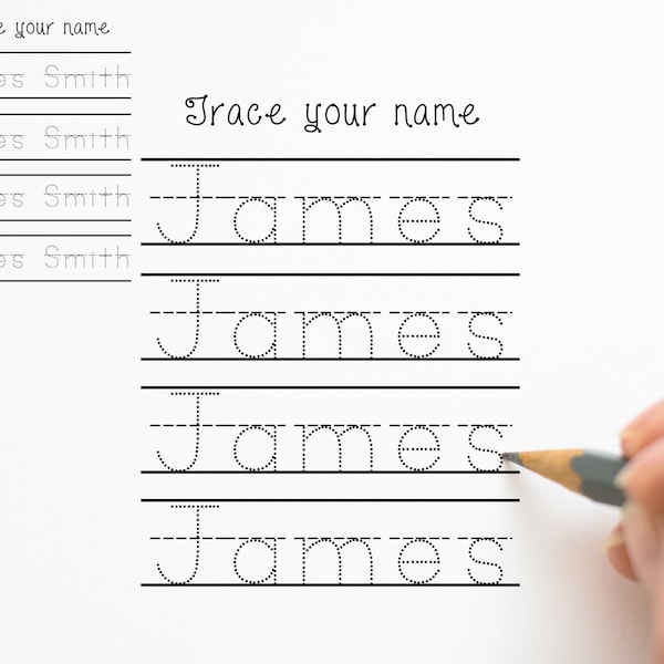 Dotted Name Worksheet - Etsy