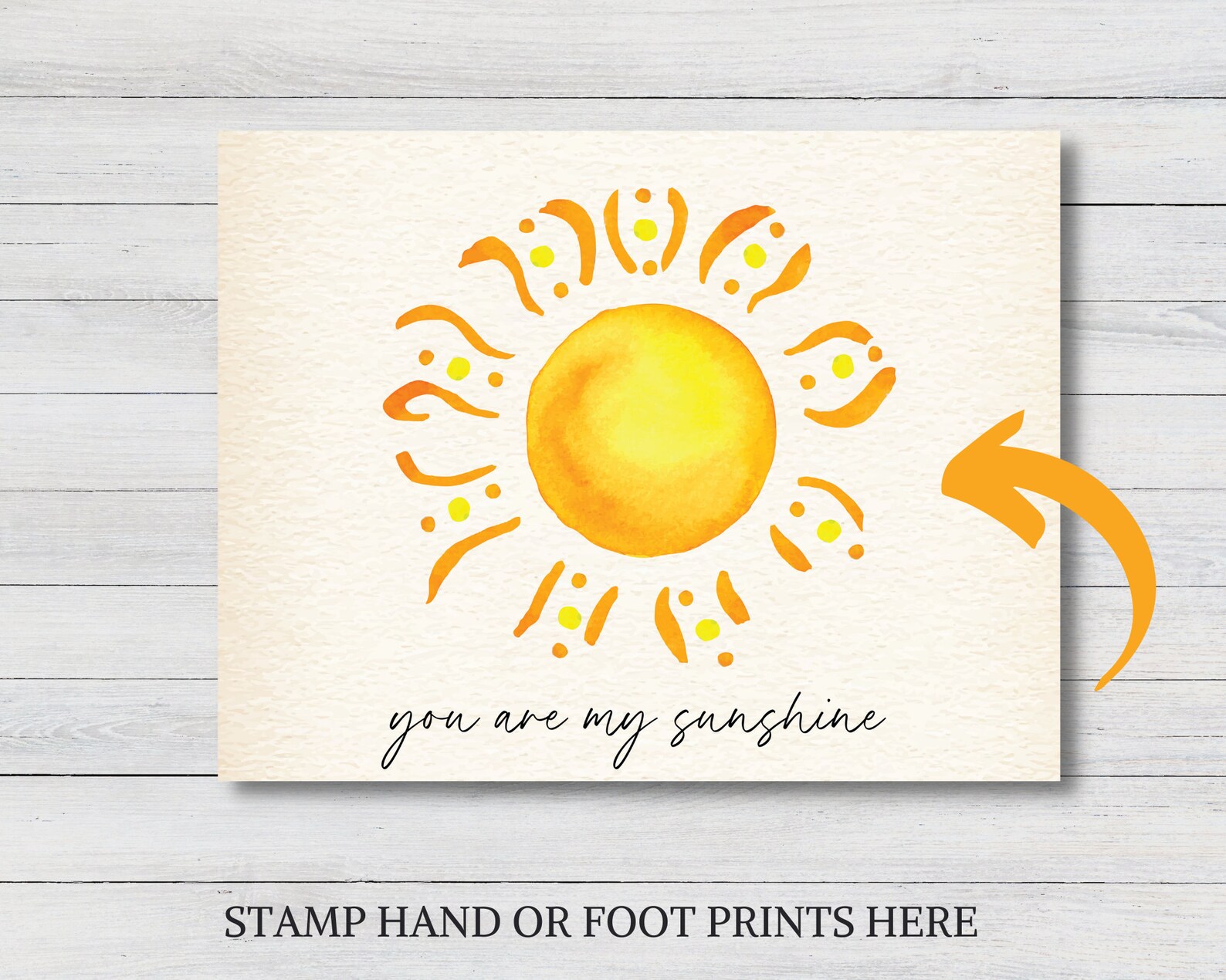 You Are My Sunshine Handprint Art Printable, Baby Toddler Kids Art ...
