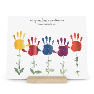 Custom Mothers Day Handprint Craft, Flower Handprint, Baby Toddler Kids ...