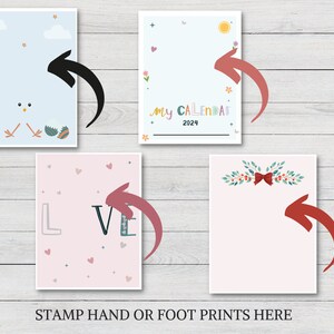 2024 12 Month Handprint Calendar, Preschool Toddler Keeepsake Craft ...