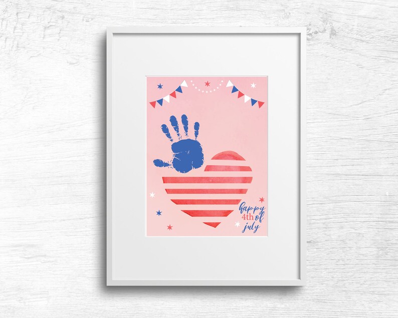 Fourth of July Kids Handprint, Baby Toddler Kids Art Crafts, DIY Summer ...