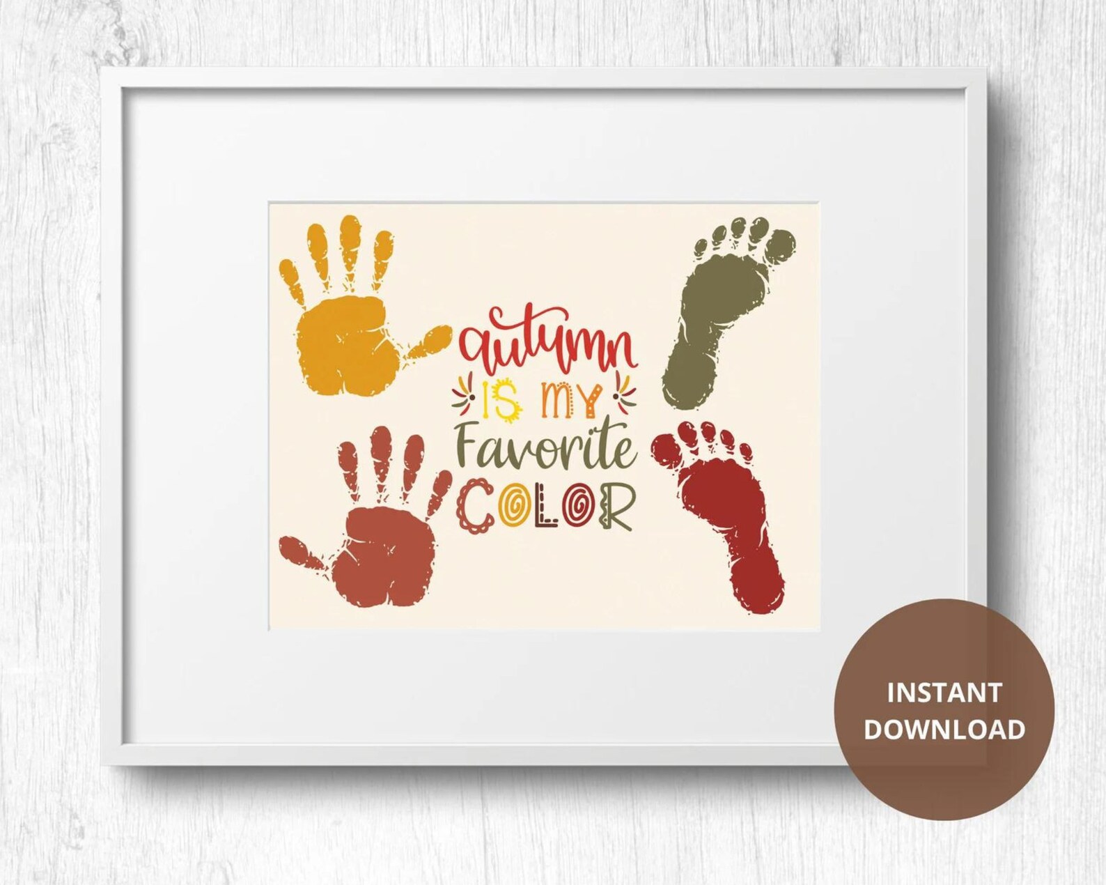 4 Holiday Bundle Handprints Footprints Fall Handprint - Etsy