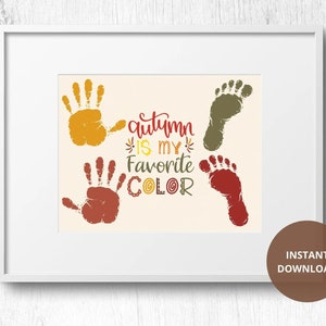 4 Holiday Bundle Handprints Footprints, Fall Handprint, Thanksgiving ...