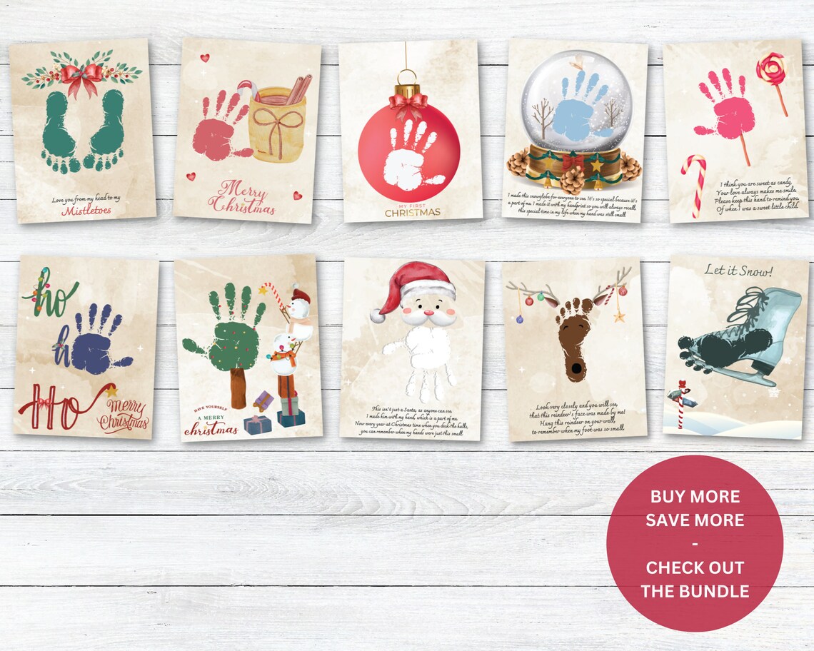 Christmas Candy Handprint Art, Xmas Printable, Christmas Craft Memory ...