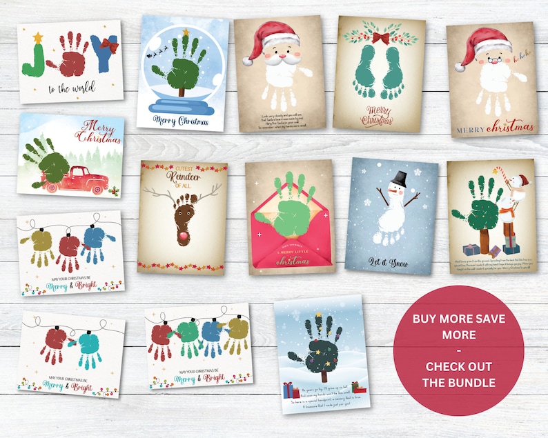 Santa Claus Handprint Art DIY Kids Craft Watercolor - Etsy