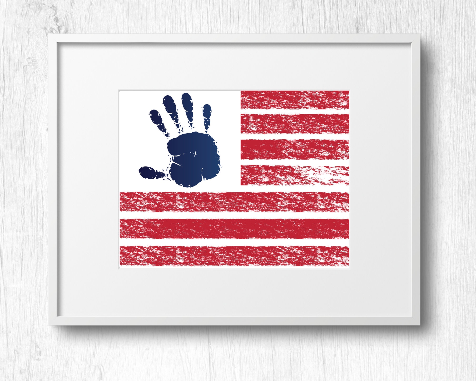 American Flag July 4th Handprint Craft, USA Printable, Toddler Activity ...
