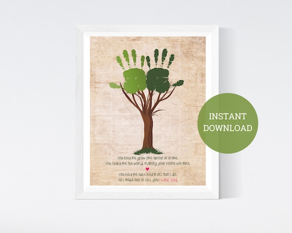 Tree I Love You Handprint Art Craft Valentine's Day | Etsy