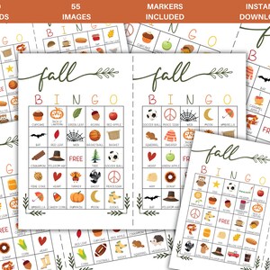 Family Fun Fall Bingo Printable, Seasonal Game for Kids and Adults ...