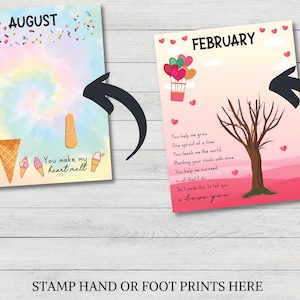 Handprint Memory Book Art Bundle, DIY Kids Crafts, Handprint Keepsake ...