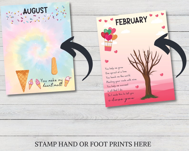 Handprint Memory Book Art Bundle DIY Kids Crafts Handprint - Etsy