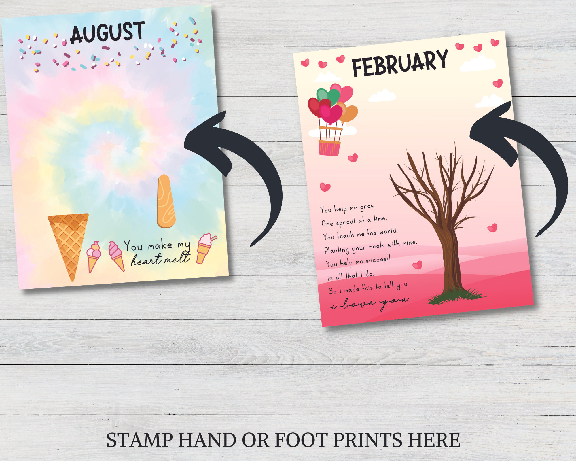 Handprint Memory Book Art Bundle DIY Kids Crafts Handprint - Etsy