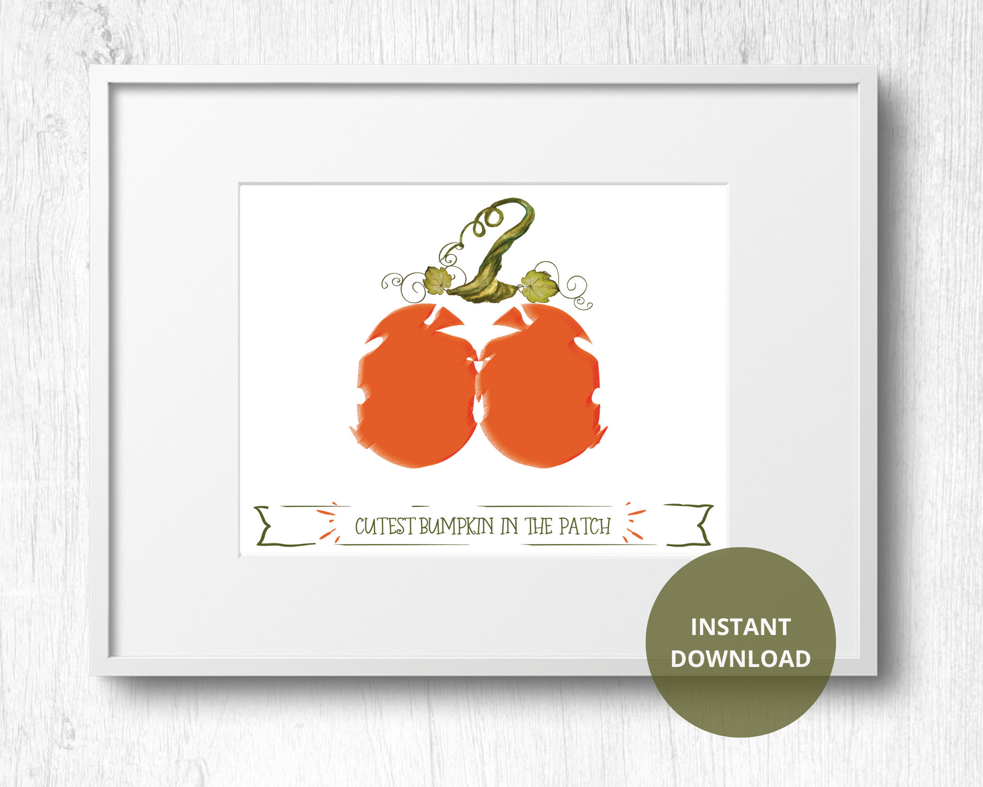 Cutest Bumpkin in the Patch Print Sign Baby's First - Etsy