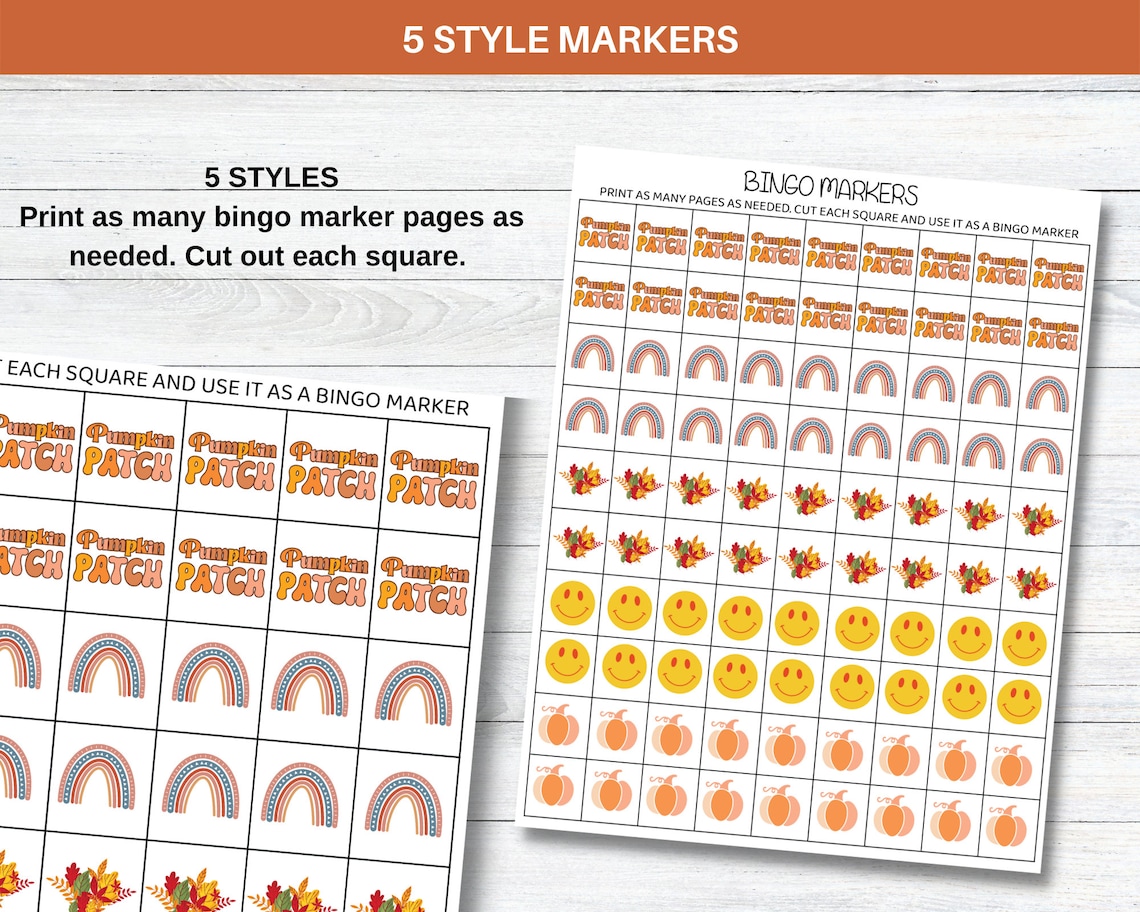 Family Fun Fall Bingo Printable Seasonal Game for Kids and - Etsy