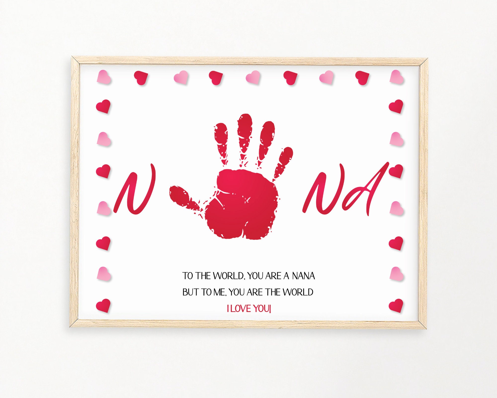 Nana Handprint Art, Baby Toddler Kids Crafts, Keepsake Memory ...