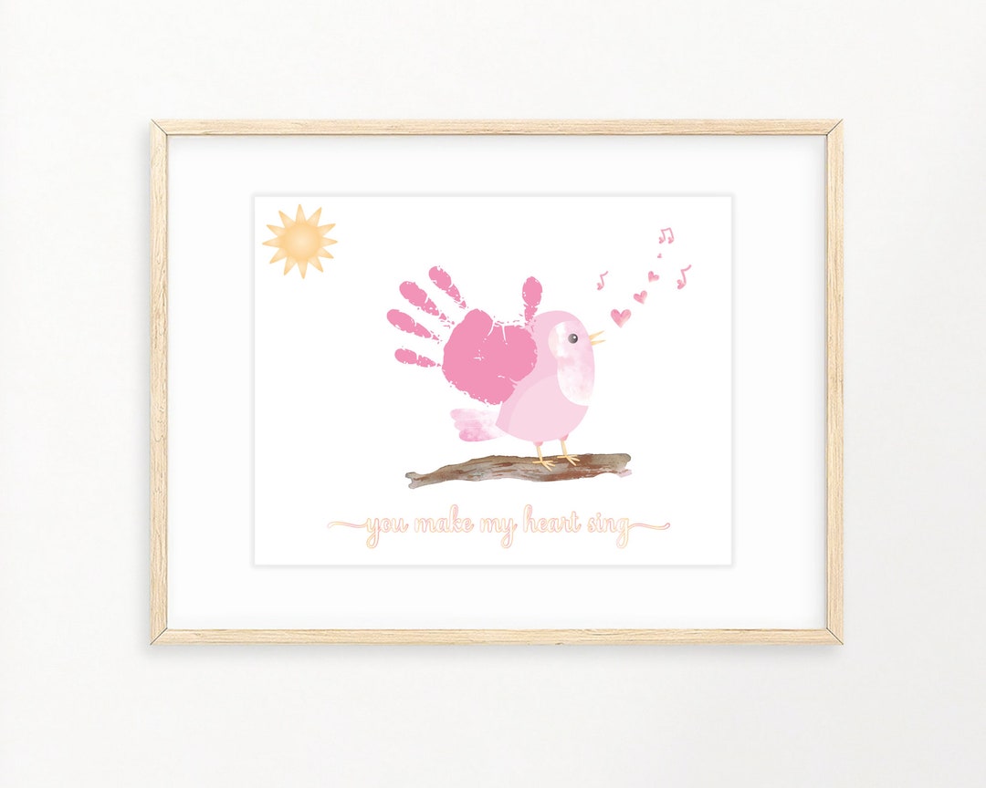 You Make My Heart Sing Handprint Craft, Baby Toddler Kids Art Crafts ...
