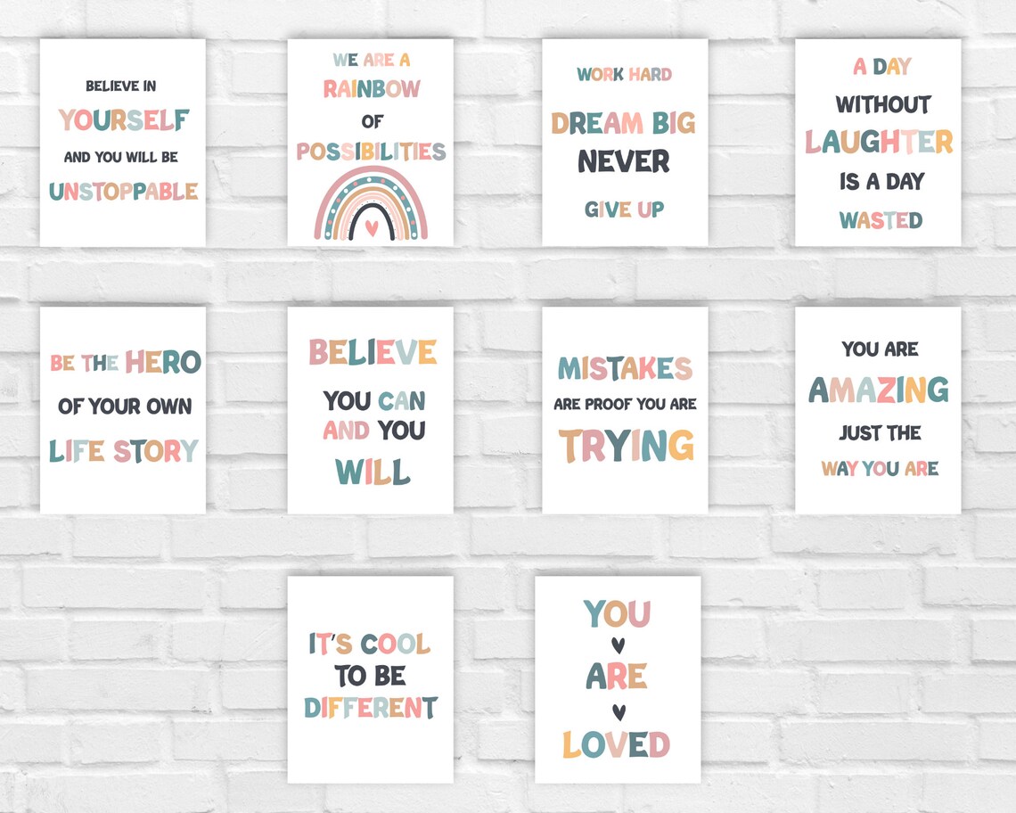 Inspirational Classroom Posters Good Vibes Messaging | Etsy