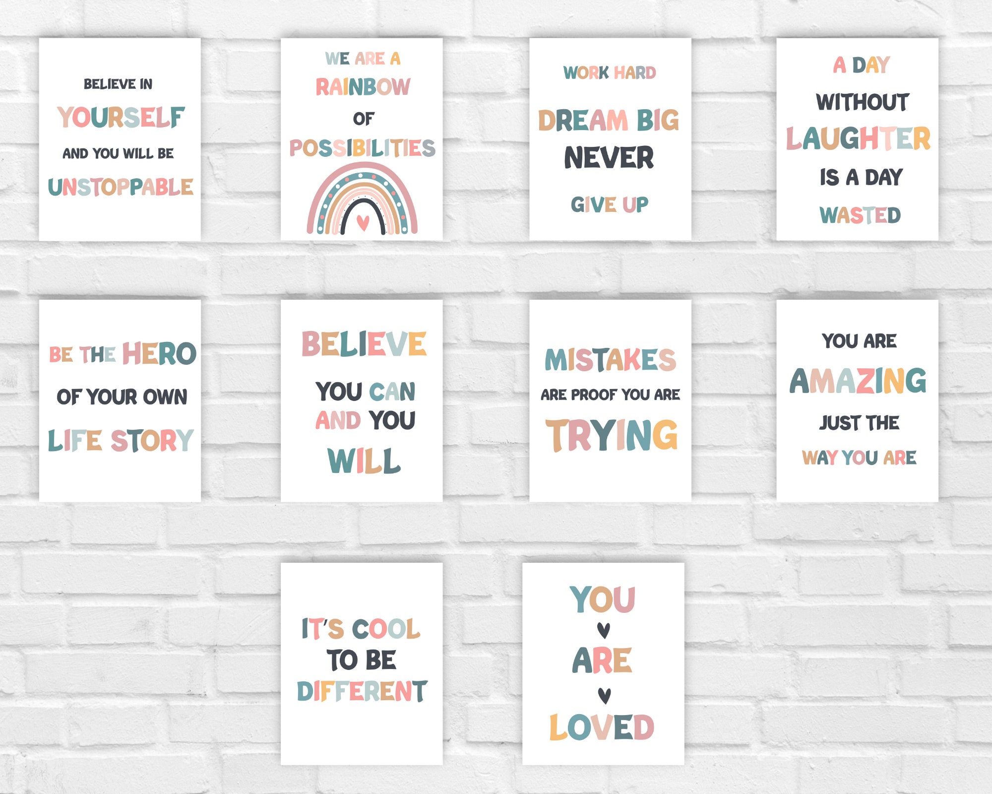 Inspirational Classroom Posters Good Vibes Messaging - Etsy