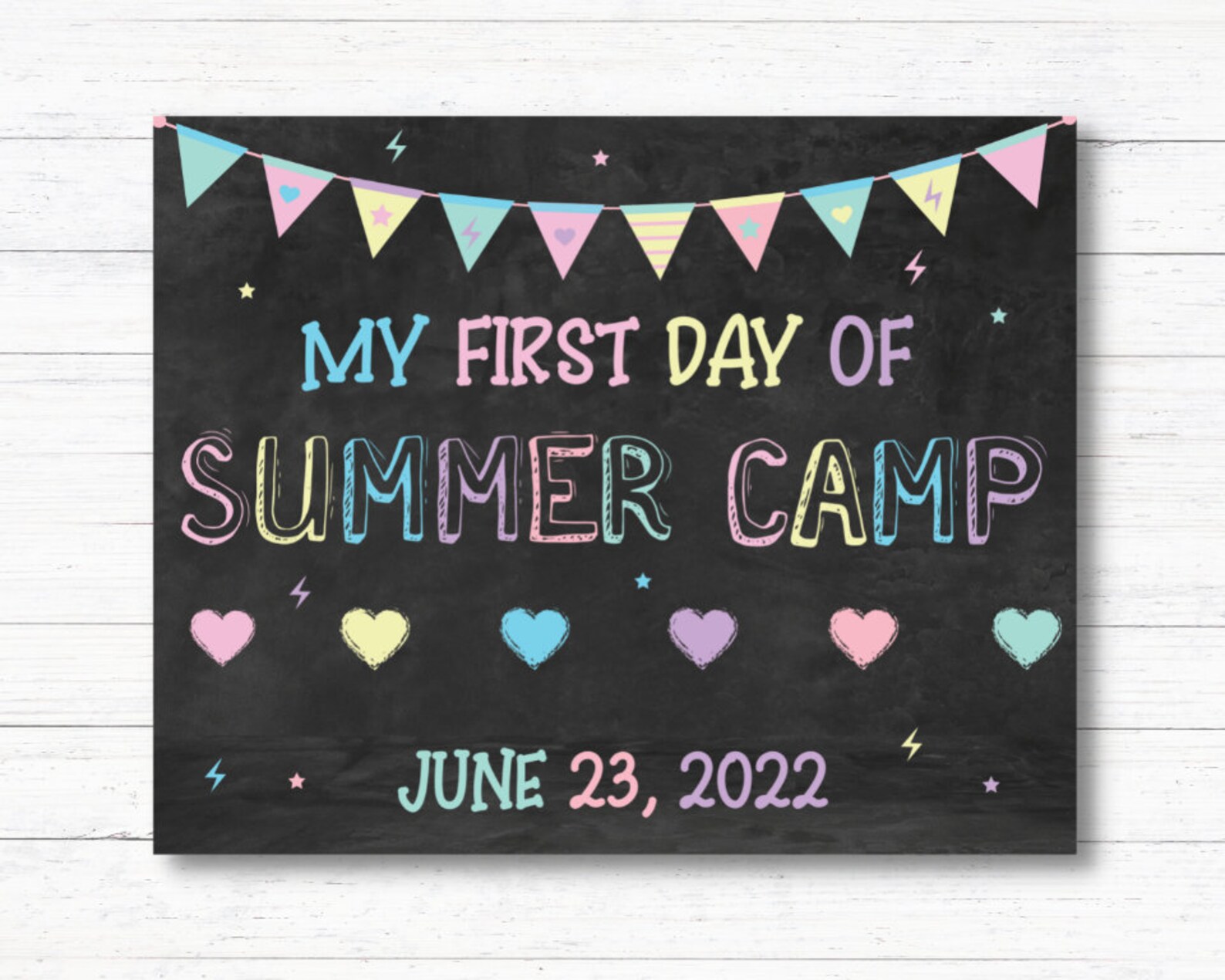 Summer Printable, First Day of Summer Printable, Summer Camp Sign ...