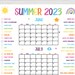 Summer Bucket List Calendar Kids Family Checklist Summer - Etsy