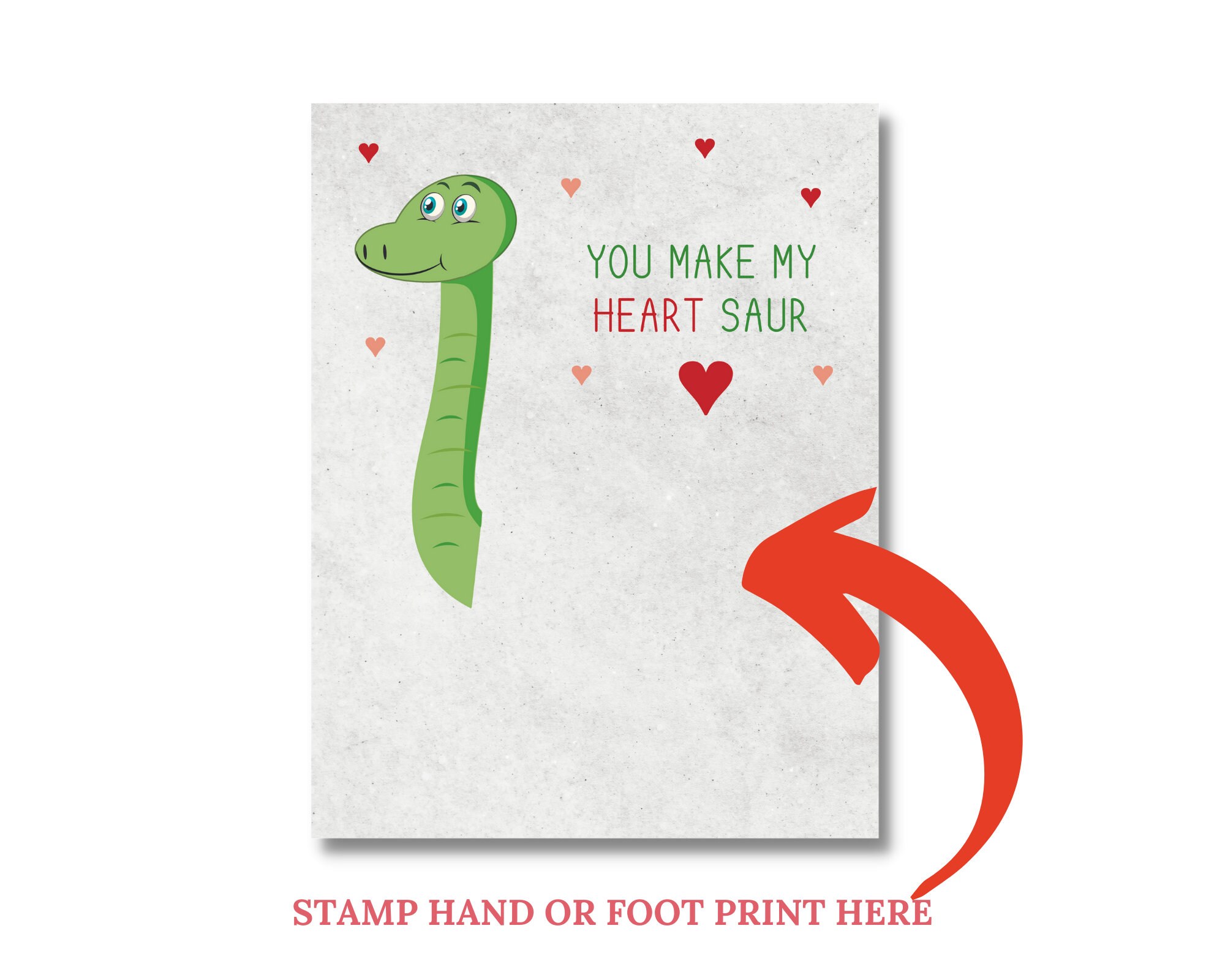 You Make My Heart Saur Handprint Art Craft, Valentine's Day, Mother's ...