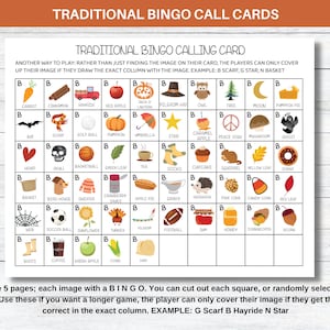 Family Fun Fall Bingo Printable, Seasonal Game for Kids and Adults ...