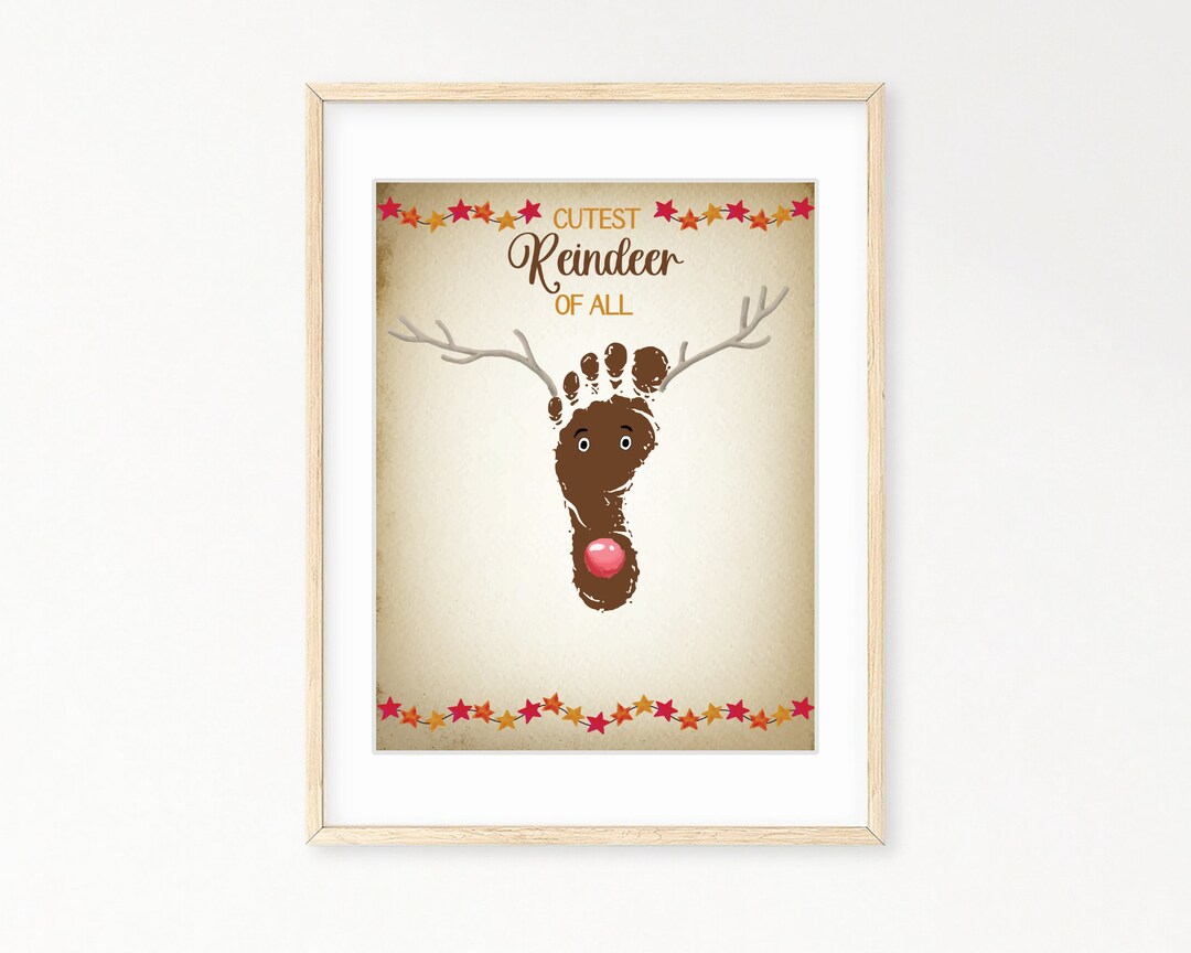 Reindeer Christmas Handprint Art, DIY Kid Craft, Christmas Handprint ...