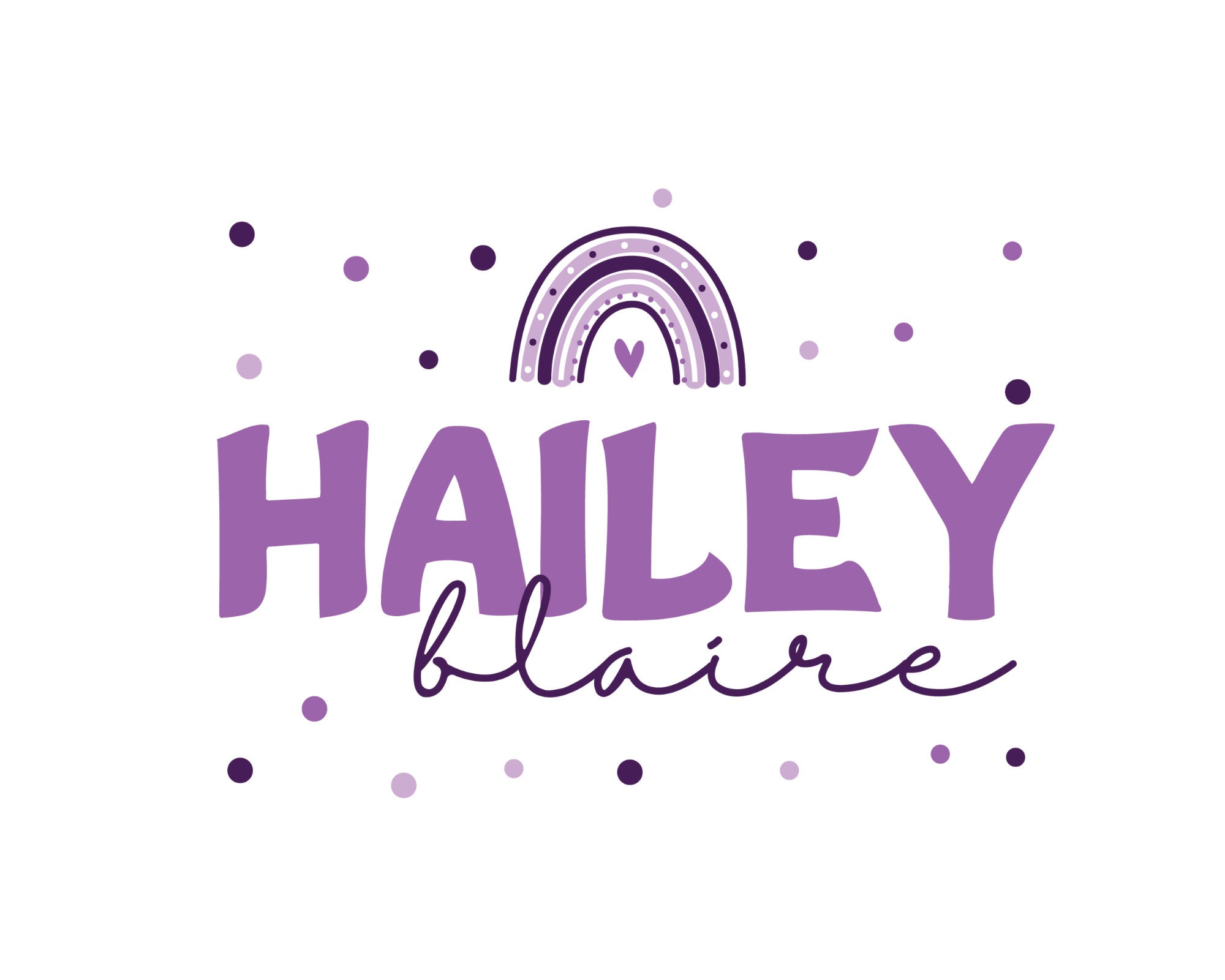 Rainbow Name Printable Custom Name Personalize Design - Etsy