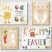 Set of 4 Easter Bundle Handprints Footprints, Baby Toddler Kids Art ...