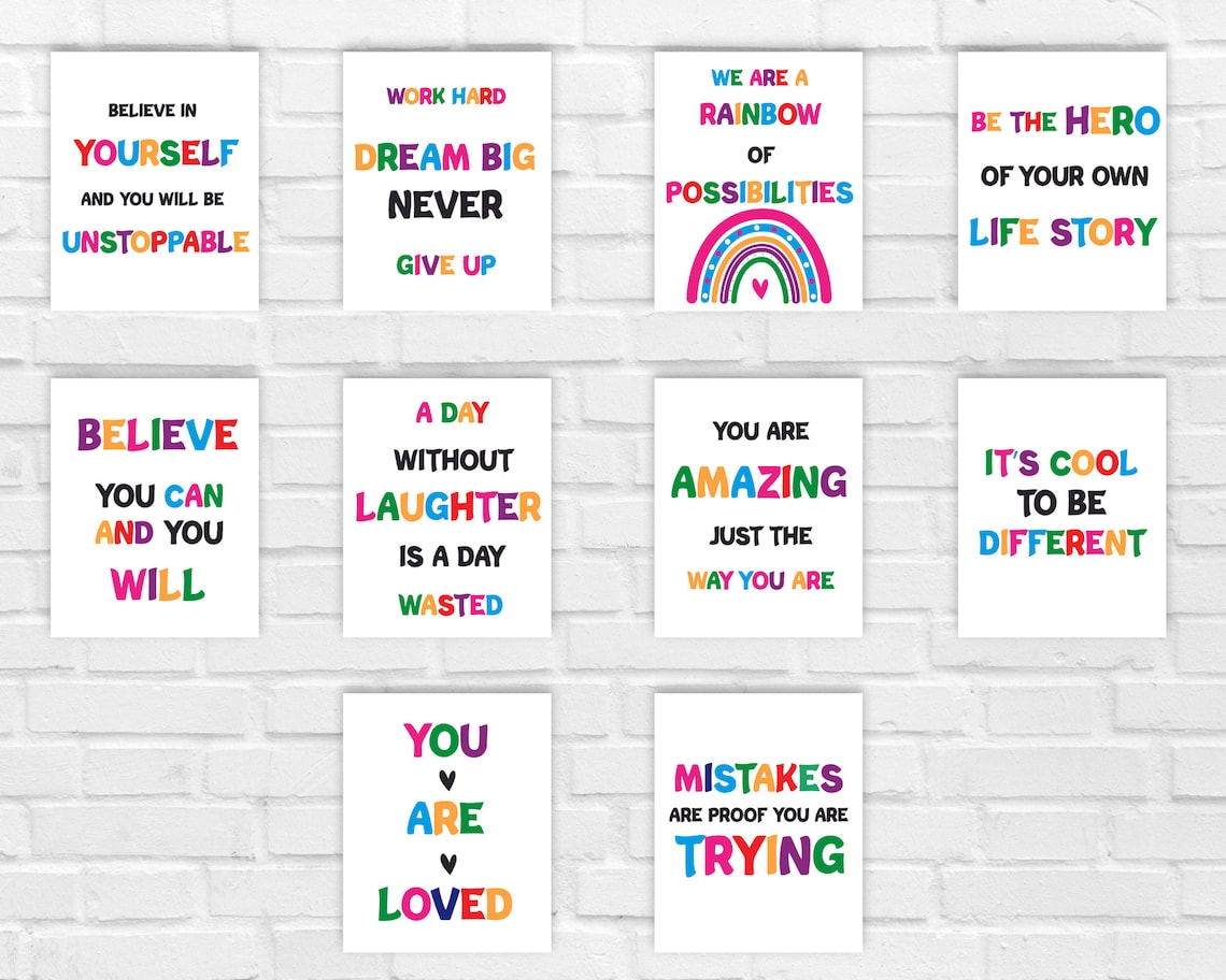 Inspirational Quotes Art Bundle | 10 Printables | Inspirational Wall ...